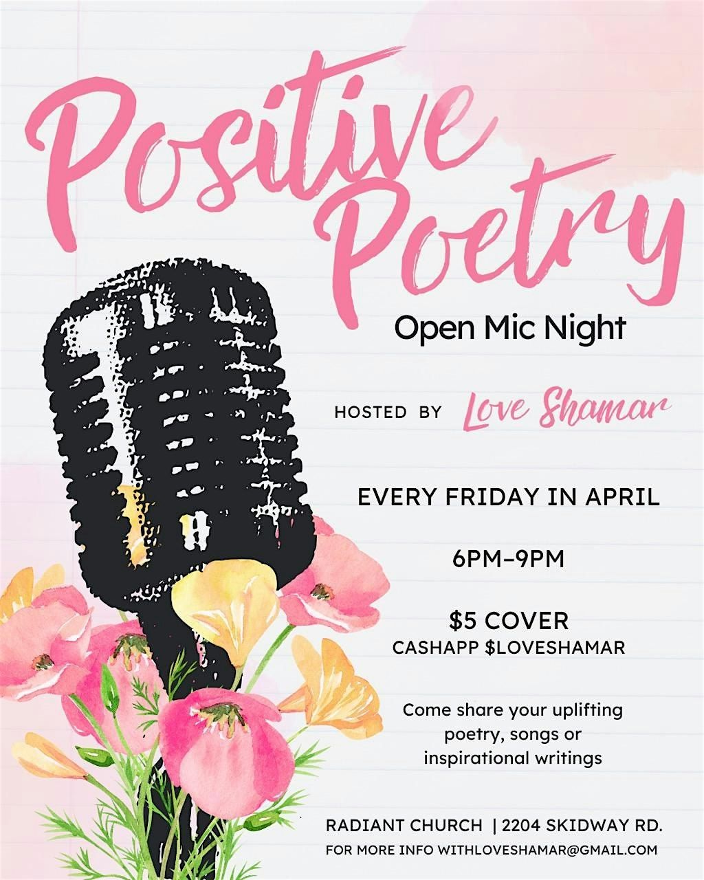Positive Poetry Night, Radiant, Savannah, 19 April 2024 | AllEvents