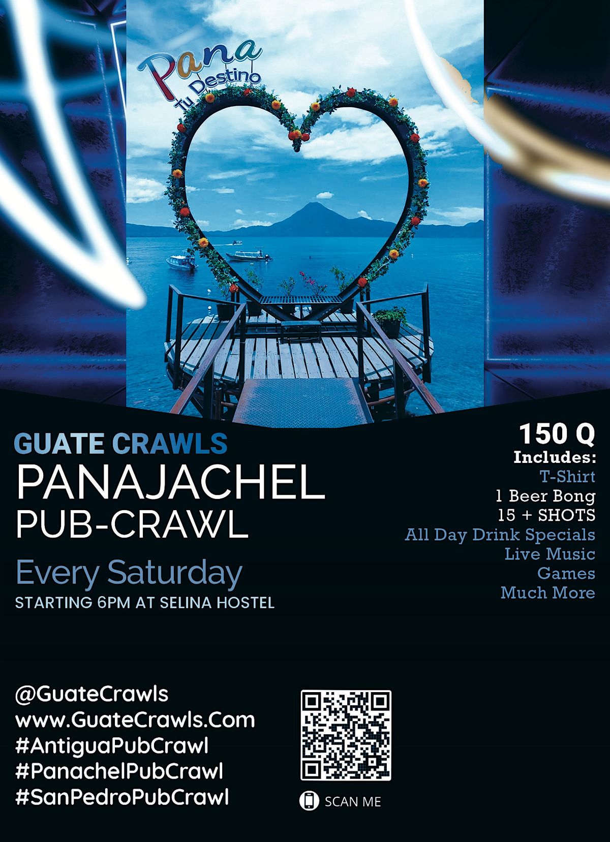 Panajachel Pub-Crawl, Mr. Mullet's Hostel, San Pedro La Laguna, 25 ...