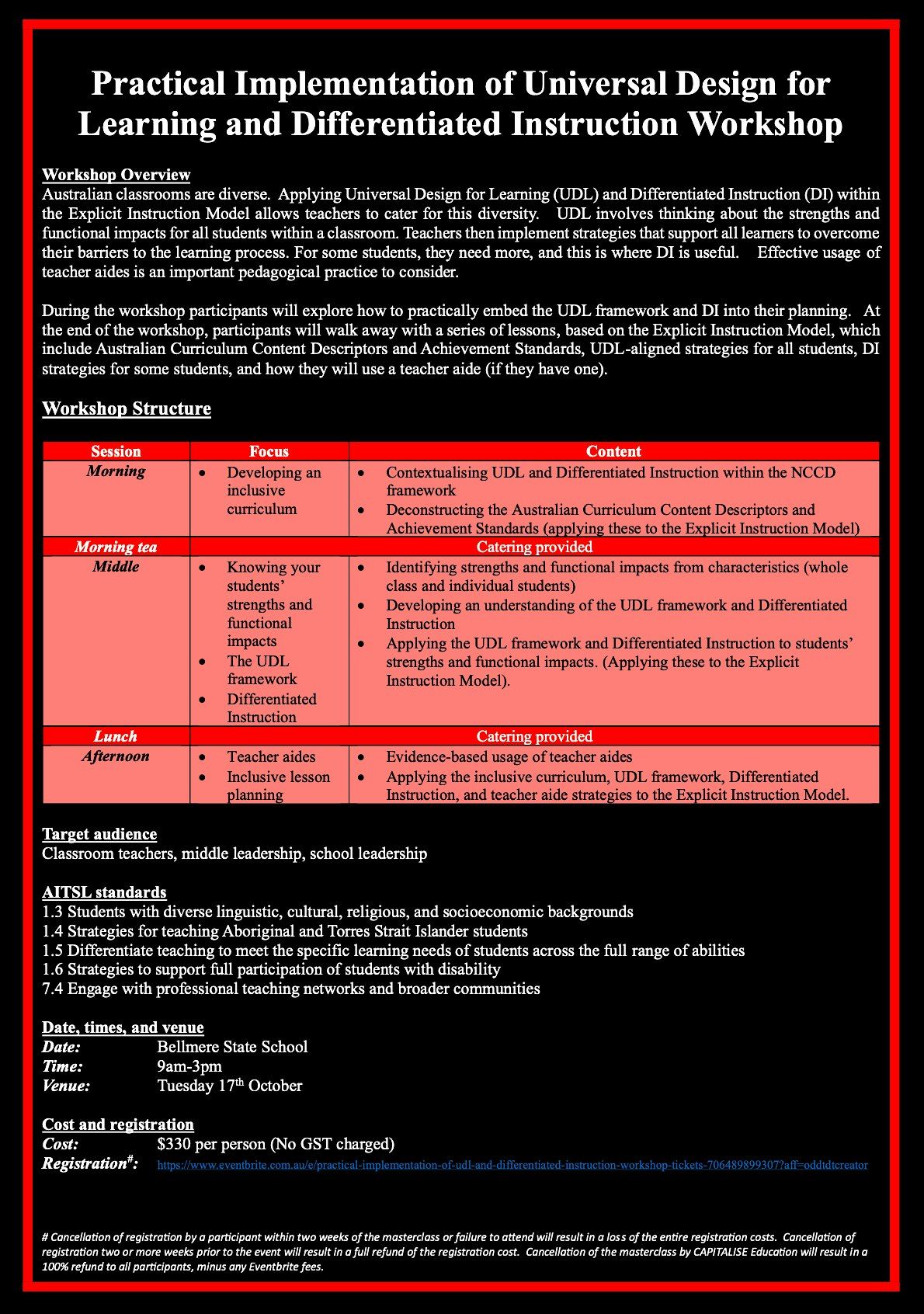 Practical Implementation of UDL and Differentiated Instruction workshop, Eatons Hill State ...