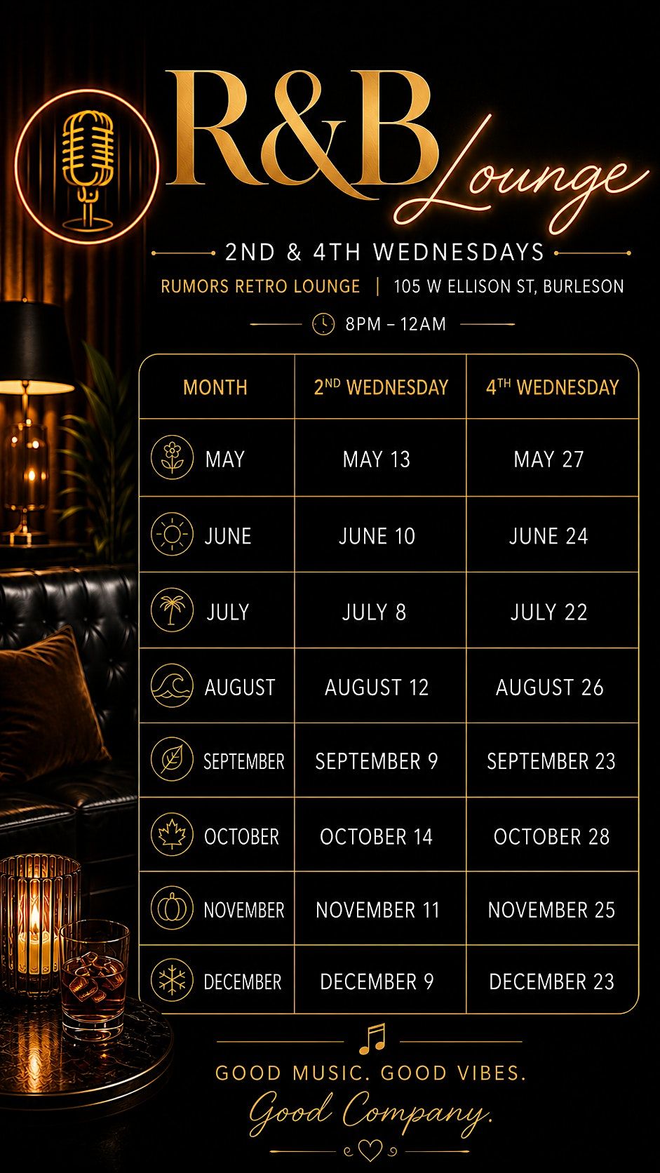 R&B Lounge, Rumors Cocktail Lounge, Burleson, 27 May to 23 December ...