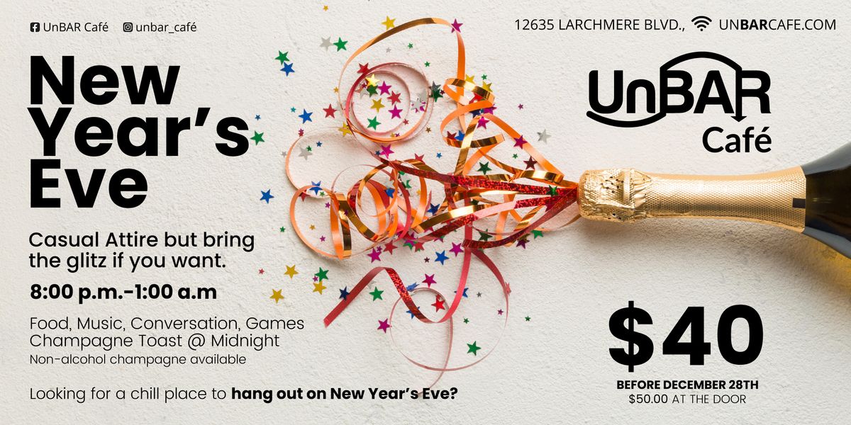 Casual New Years Eve Gathering, UnBar Cafe, Cleveland, 31 December to 1 ...