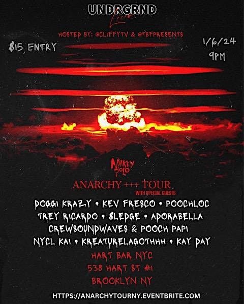Anarchy tour ny, Hart Bar, Hart Street, Brooklyn, NY, USA, 6 January ...
