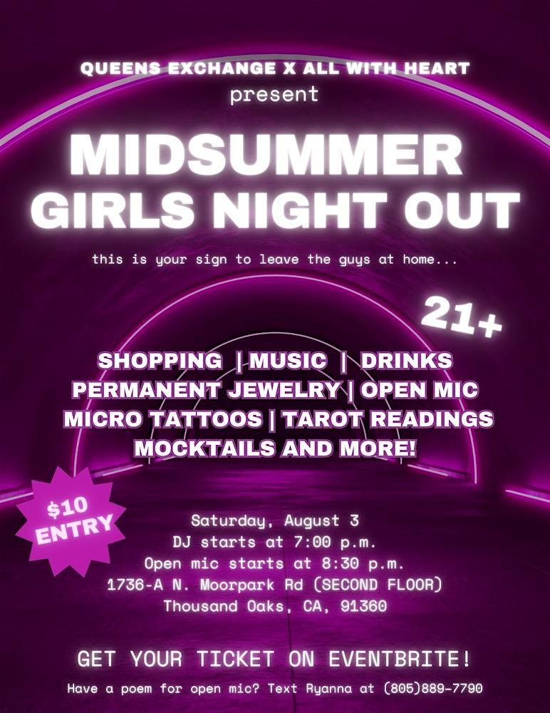 Midsummer Girls Night Out @ Queens Exchange & All With Heart!, 1736 ...