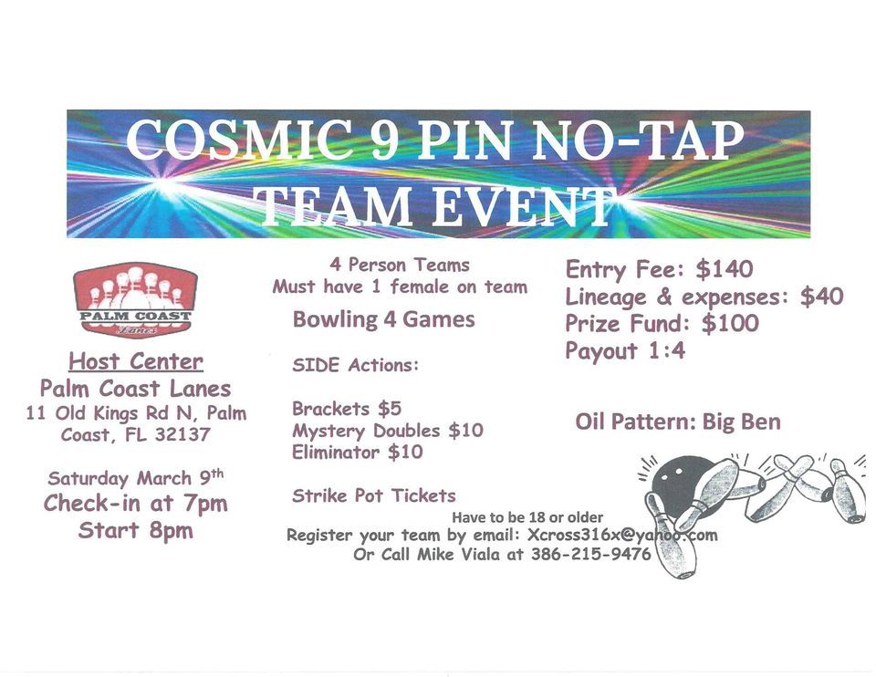 Palm Coast Lanes Cosmic 9 pin No-Tap, 11 Old Kings Road, N, Palm Coast ...
