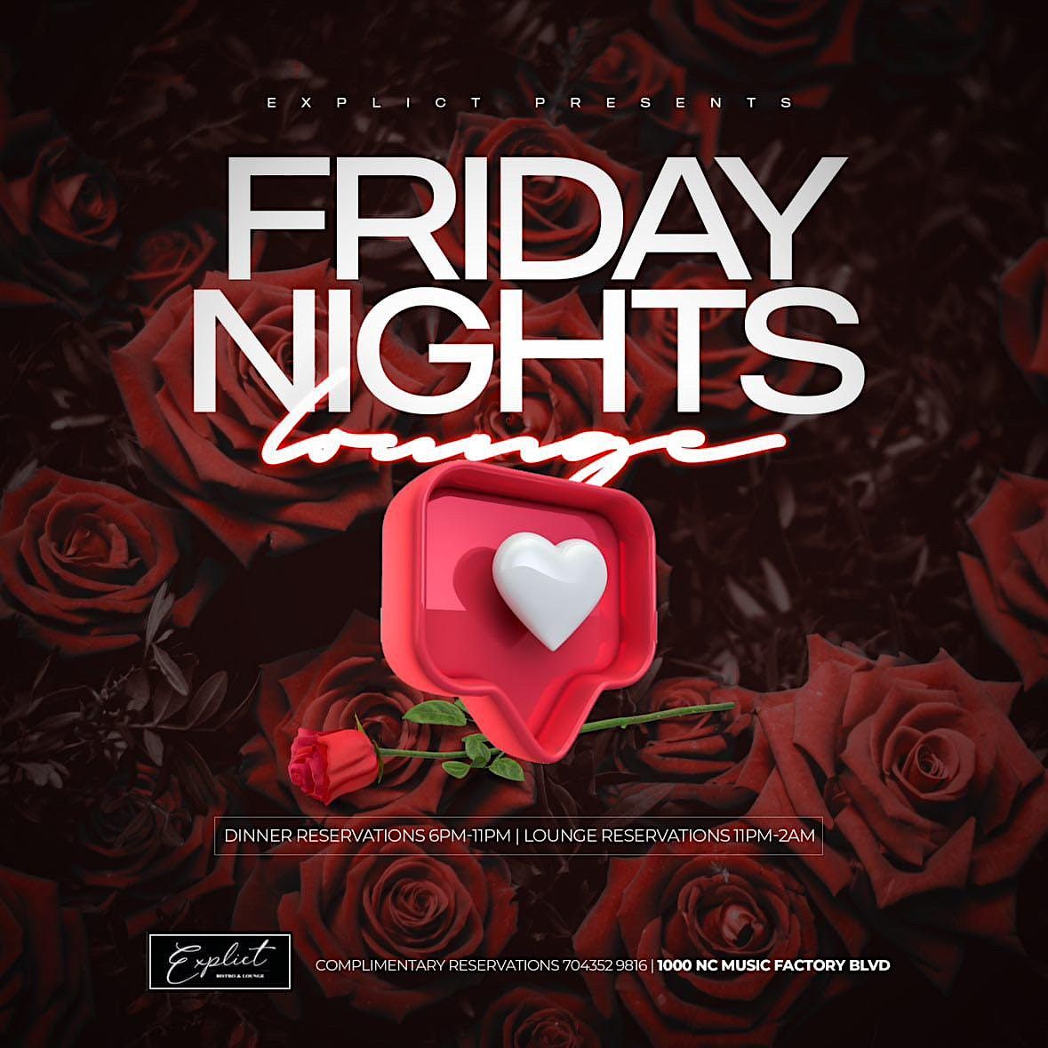EXPLICT FRIDAY NIGHT LOUNGE, Explict Bistro & Lounge, Charlotte, 9 ...