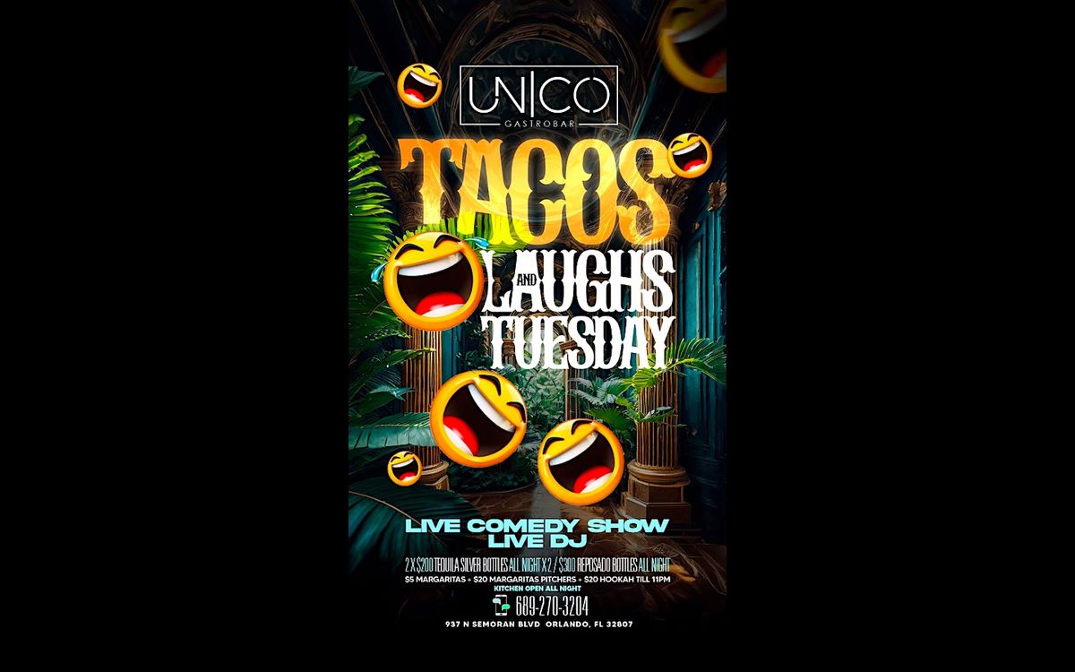 Tacos And Laughs Comedy Night, Unico Gastrobar, Orlando, 4 June 2024 ...