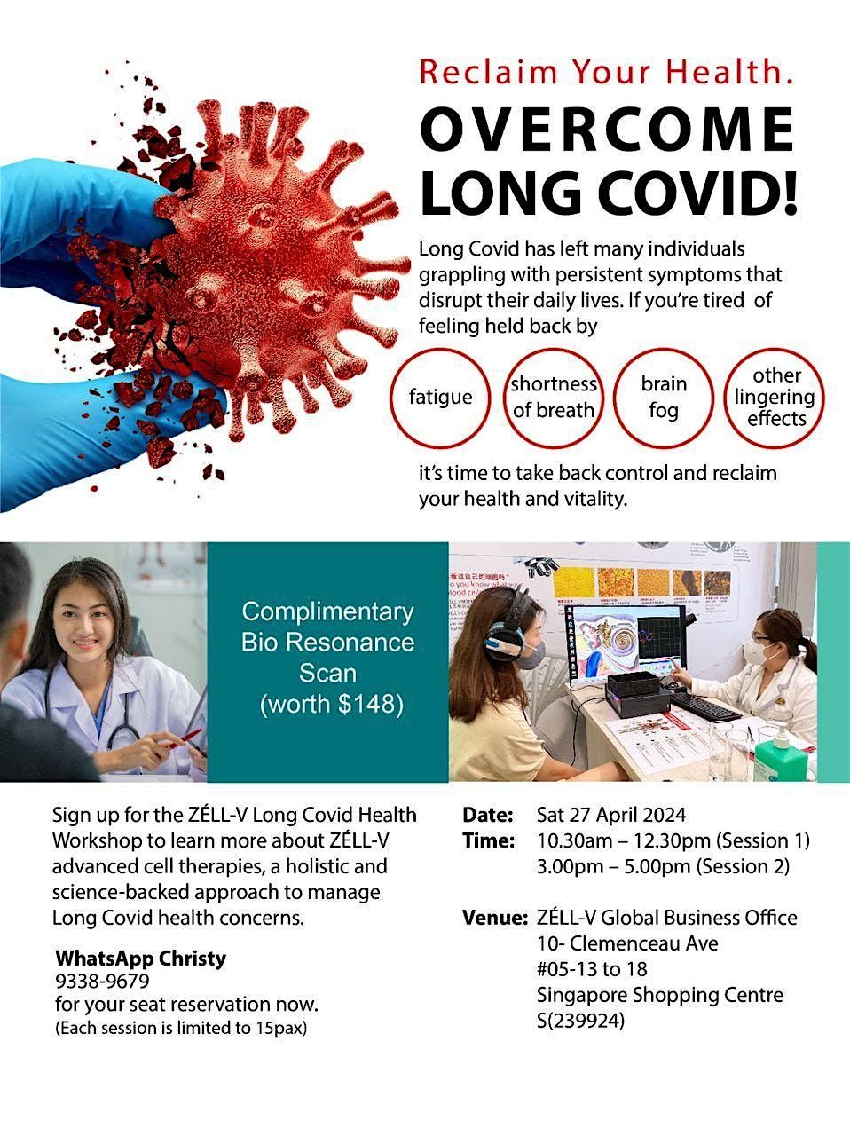 Long Covid Care - Get Your Facts Right!, Singapore Shopping Centre, 27 ...