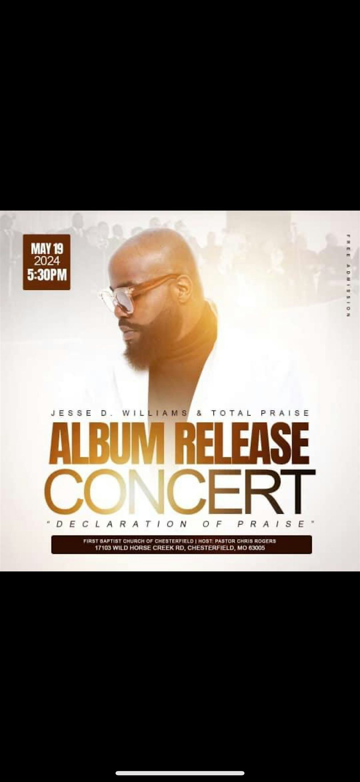 Jesse D. Williams and Total Praise Album Release 2024, First Baptist ...