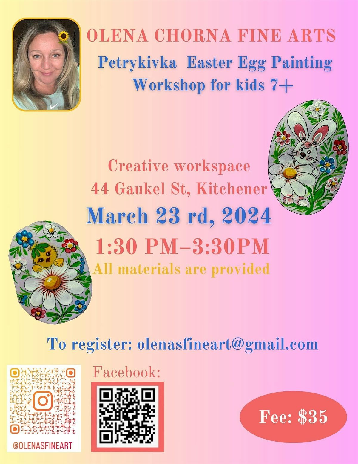 Easter Egg Painting in Petrykivka Style Workshop for kids 7+, 44 Gaukel ...