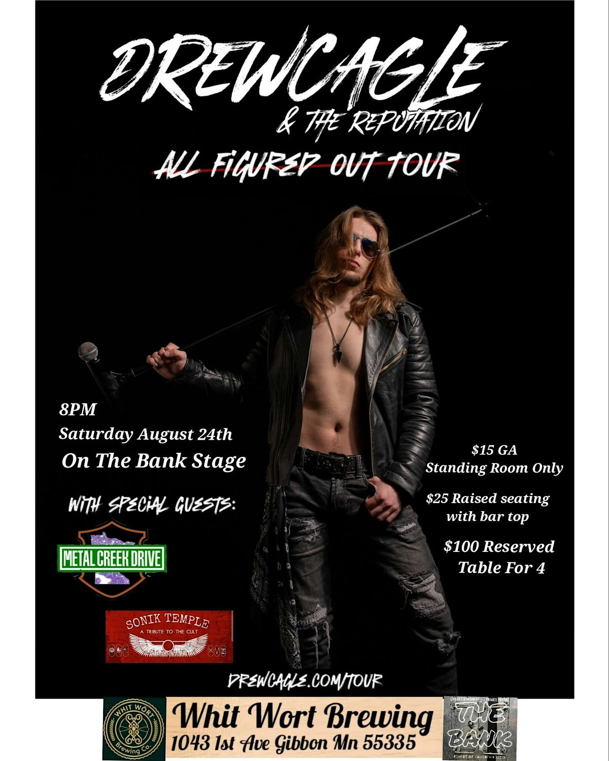 Drew Cagle and the Reputation, Whit Wort Brewing Co., Gibbon, 24 August ...