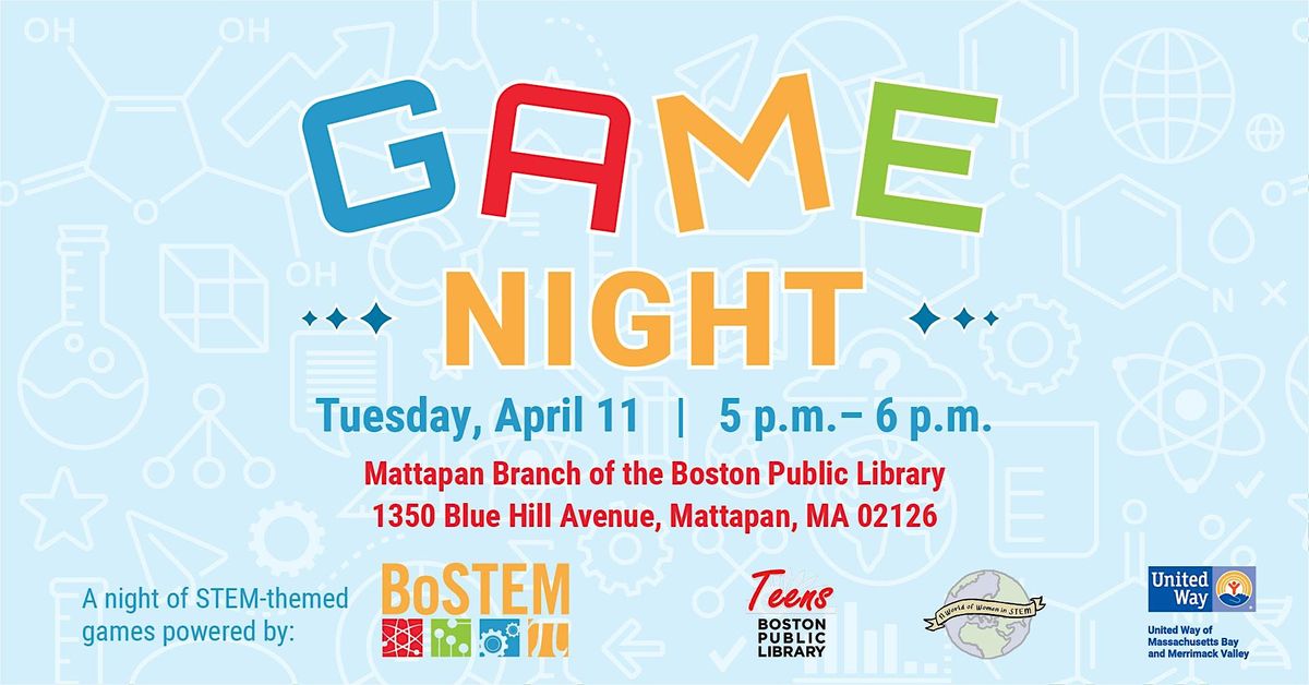 STEM Game Night with Boston Public Library Teens, ft. WOW STEM ...