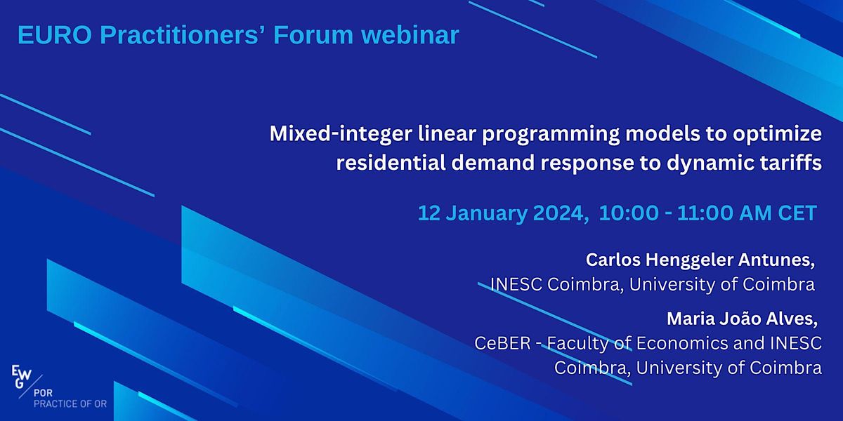 Mixed-integer linear programming models to optimize demand response ... Mixed-integer linear programming models to optimize demand response ...