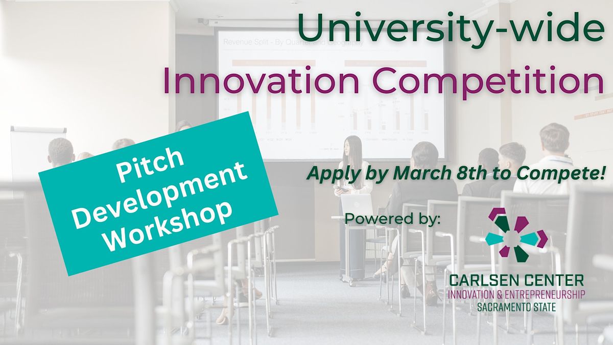 Pitch Development Workshop - University-wide Innovation Competition ...