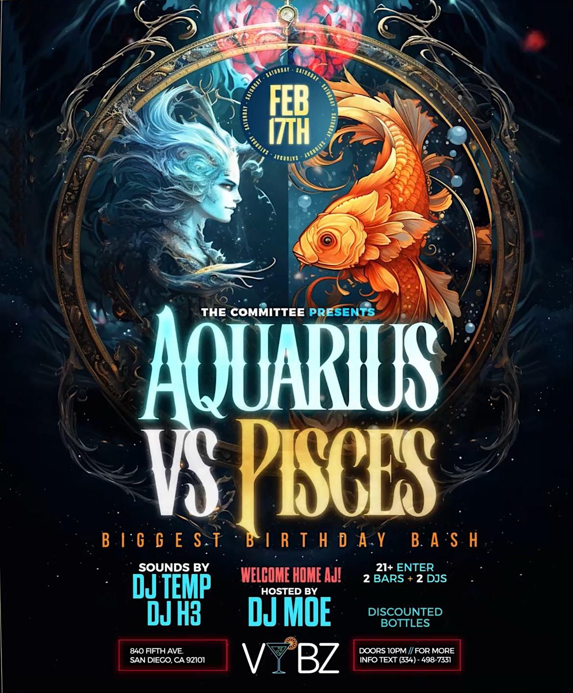 THE COMMITTEE PRESENTS : AQUARIUS VS PISCES BIGGEST BIRTHDAY BASH, VYBZ ...