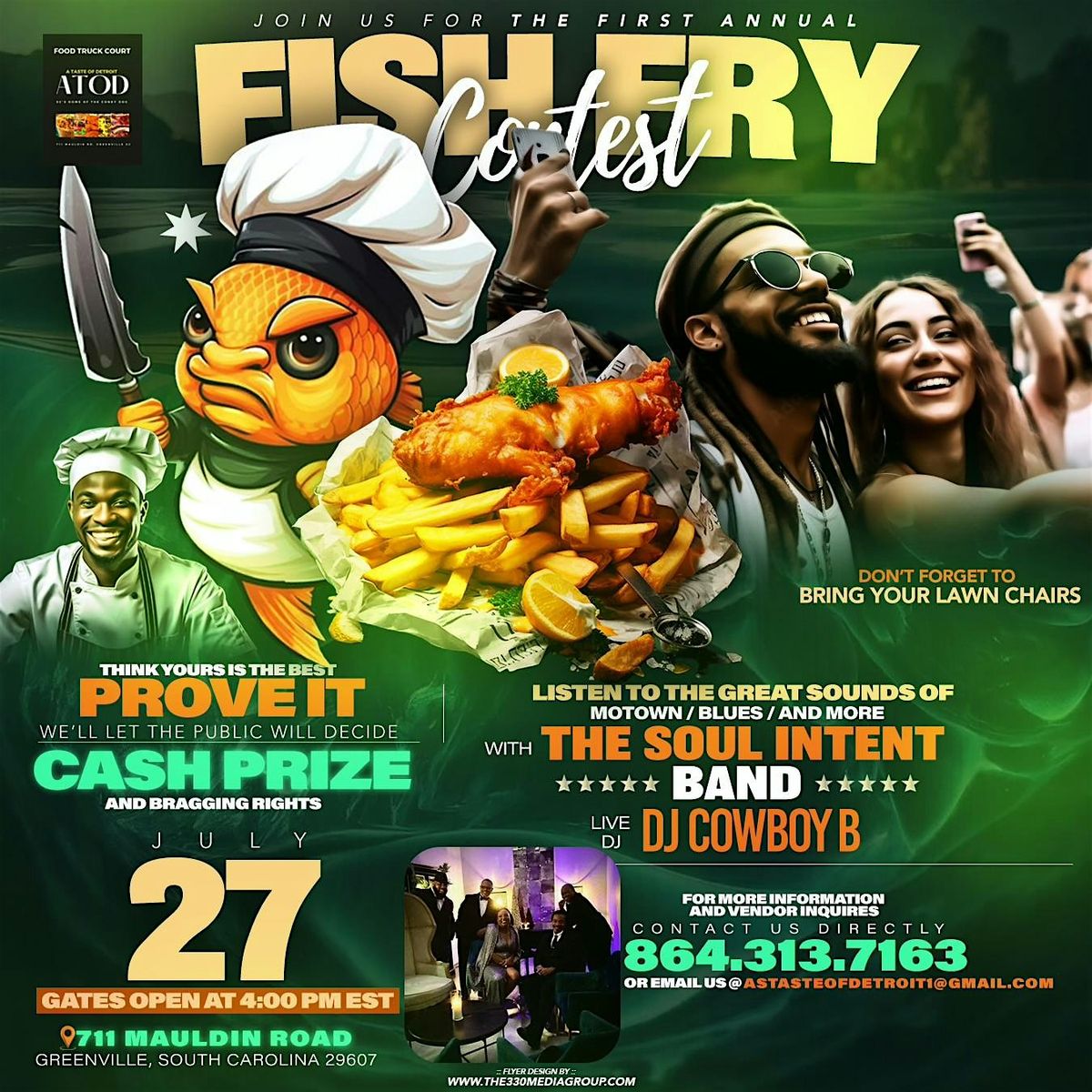 A Taste of Detroit Fish Fry Battle, 711 Mauldin Road, Greenville, SC ...