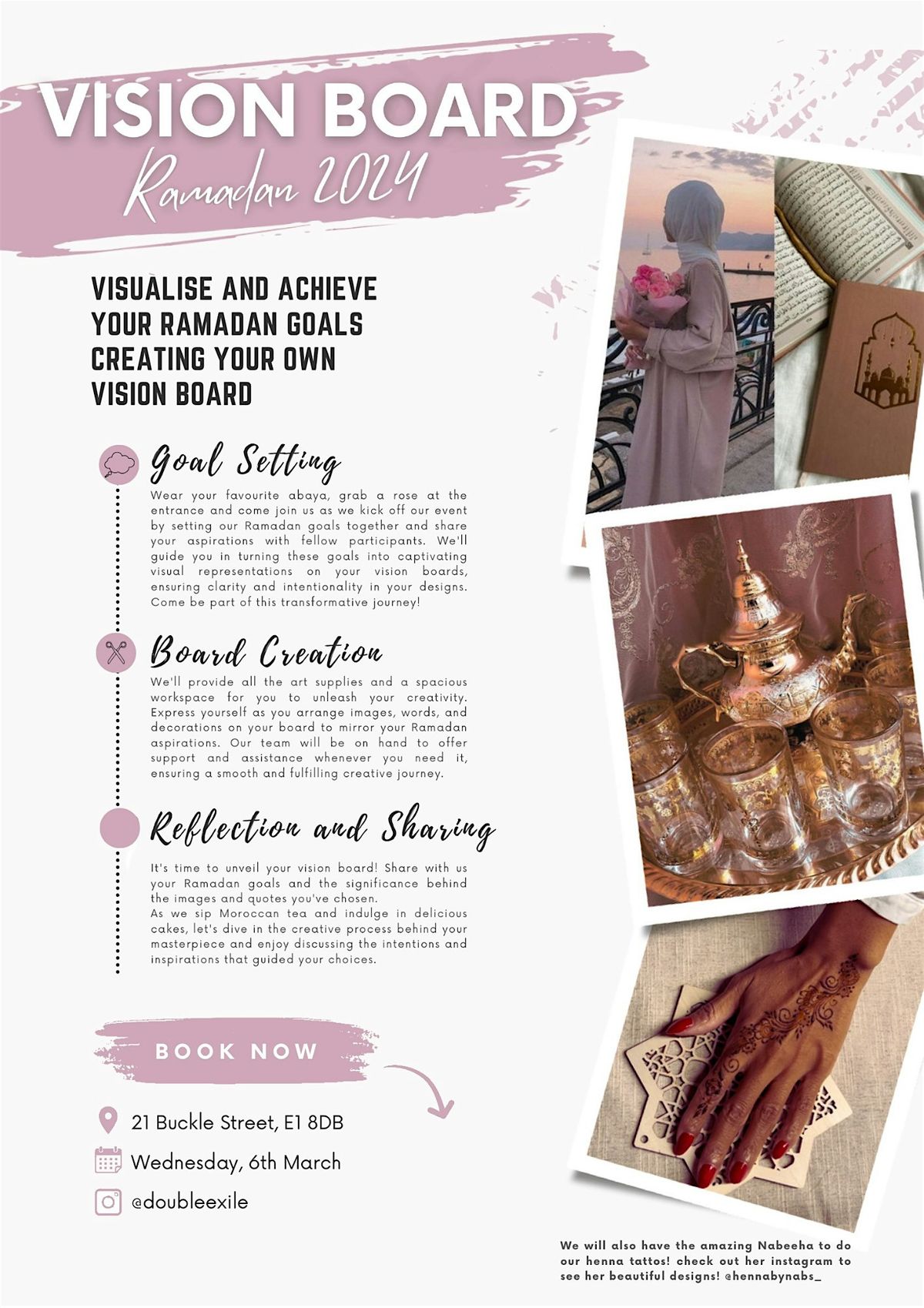 Ramadan 2024 Vision Board, Buckle Street Studios by Locke, Aldgate ...