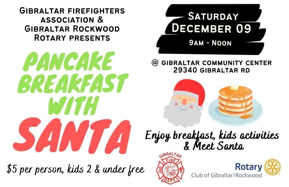 Pancake Breakfast with Santa, Gibraltar Community Center, 9 December ...