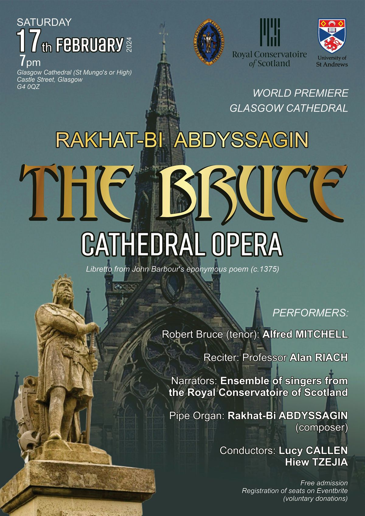 The Bruce cathedral opera, by Rakhat-Bi Abdyssagin, Glasgow Cathedral ...