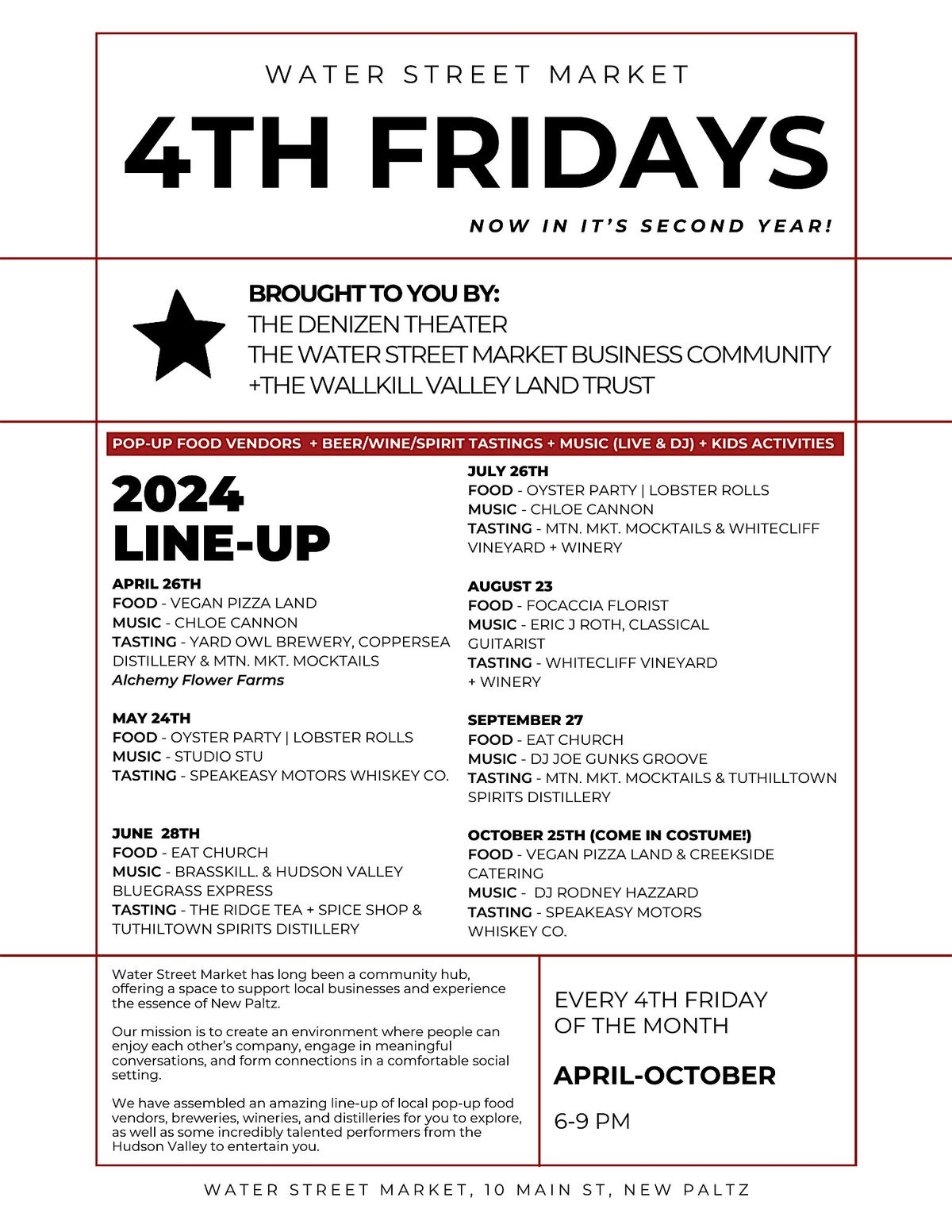 Fourth Fridays @Water Street, Water Street Market, New Paltz, 24 May ...