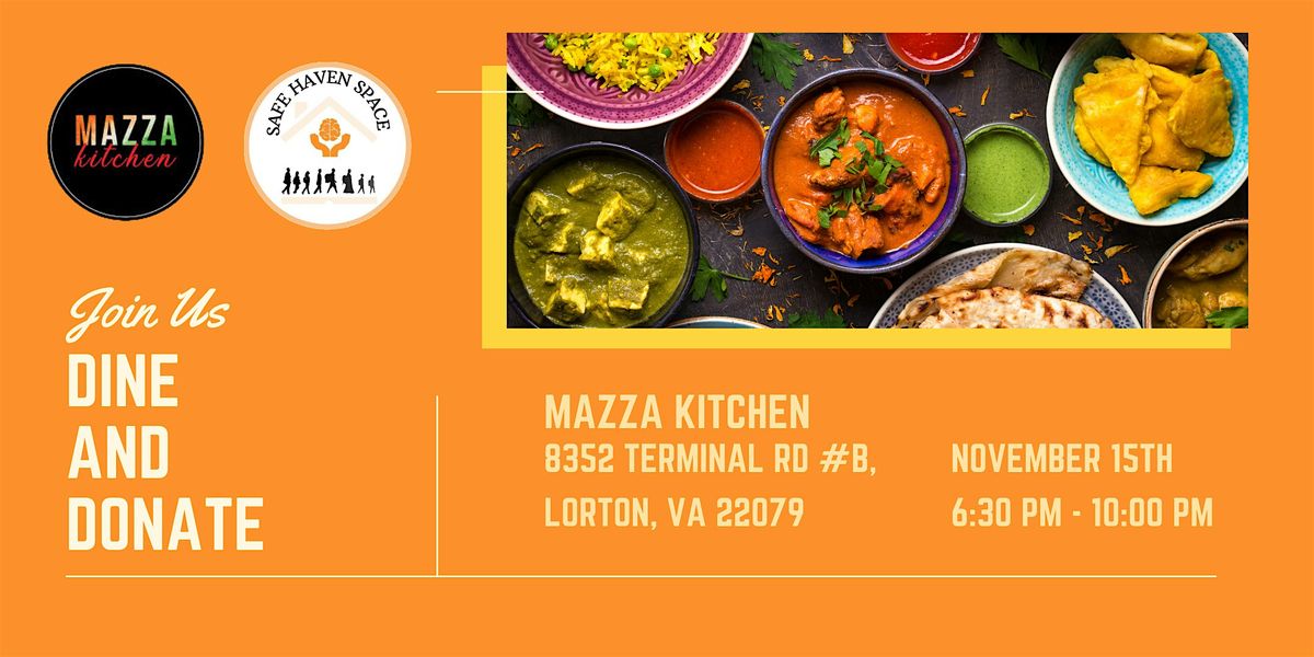 2nd Annual Dine and Donate Fundraising Event, Mazza Kitchen, Lorton, 15 ...