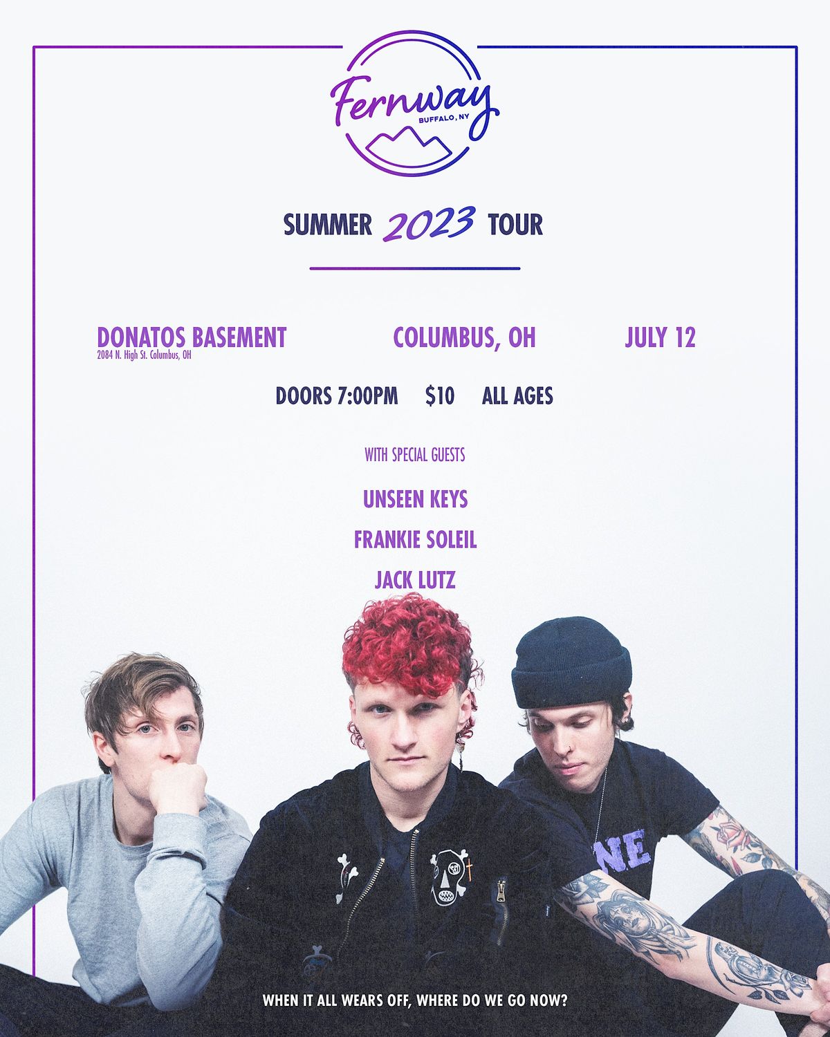 Fernway @ Donatos Basement, Donato’s Basement, Columbus, 12 July 2023 ...