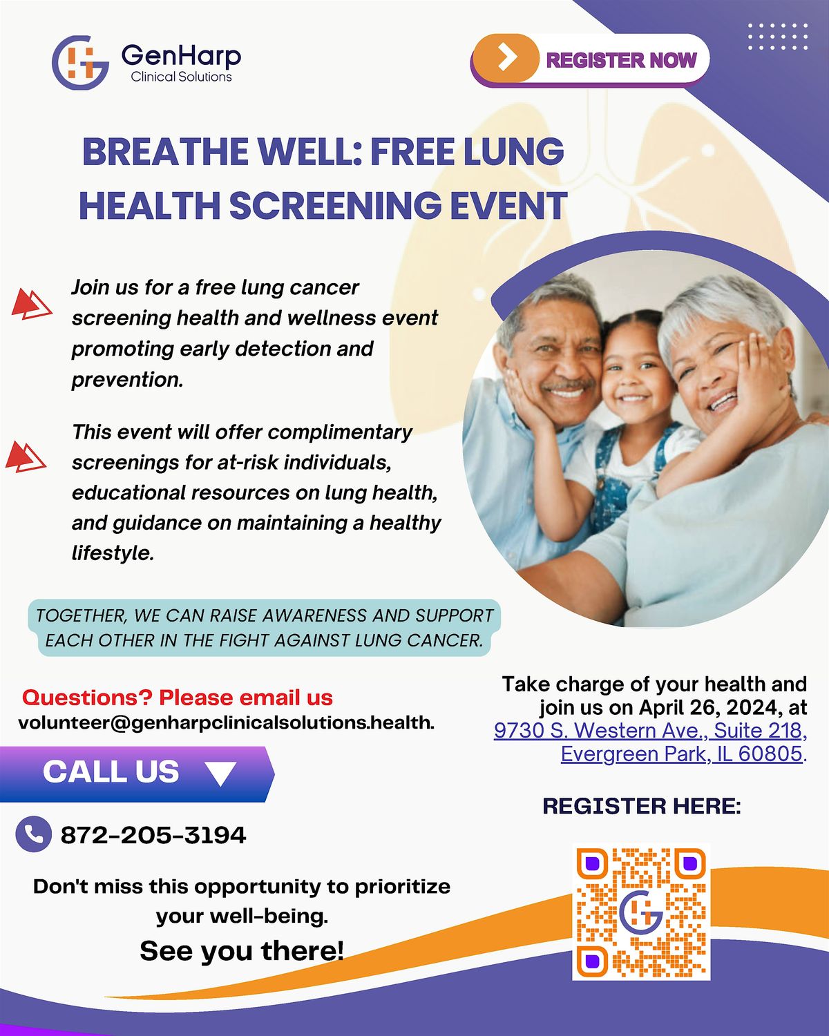 Breathe Well: Free Lung Health Screening Event, 9730 S Western Ave ...