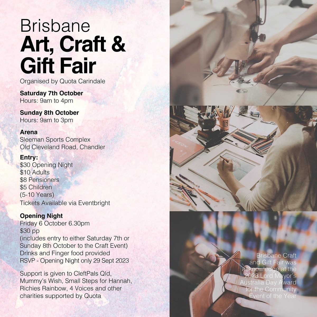 Brisbane Art Craft and Gift Fair, Sleeman Sports Complex, Chandler, 7 ...