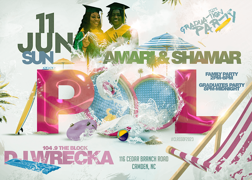 Amari & Shamar Graduation Pool Party, 116 Cedar Branch Rd, Camden, 11 ...