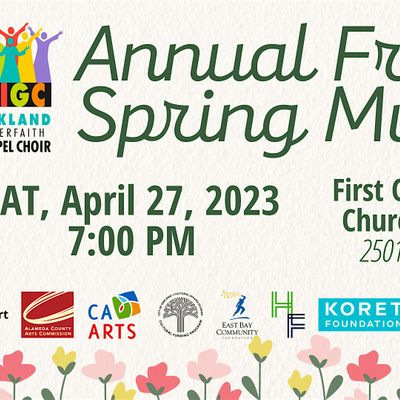 Annual Free Spring Musical and Spring Workshop Choir, First ...