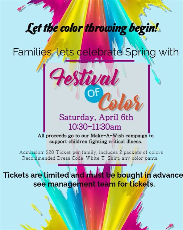 Kids Festival of Colors, The Learning Experience - Southwest Austin, 7 ...