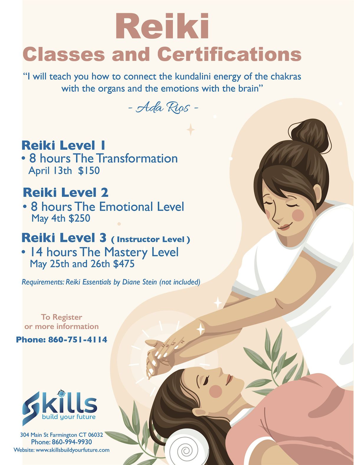 Reiki Level 1 Class, 304 Main Street, Farmington, CT, USA, 13 April ...