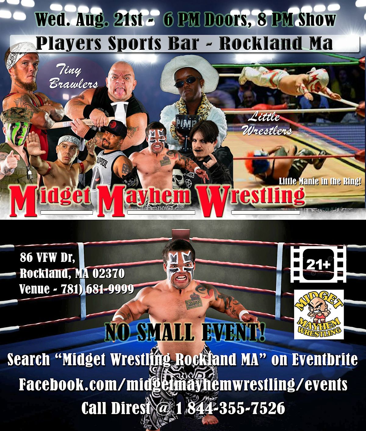 Midget Mayhem Wrestling / Little Mania Goes Wild! Rockland MA 21 ...