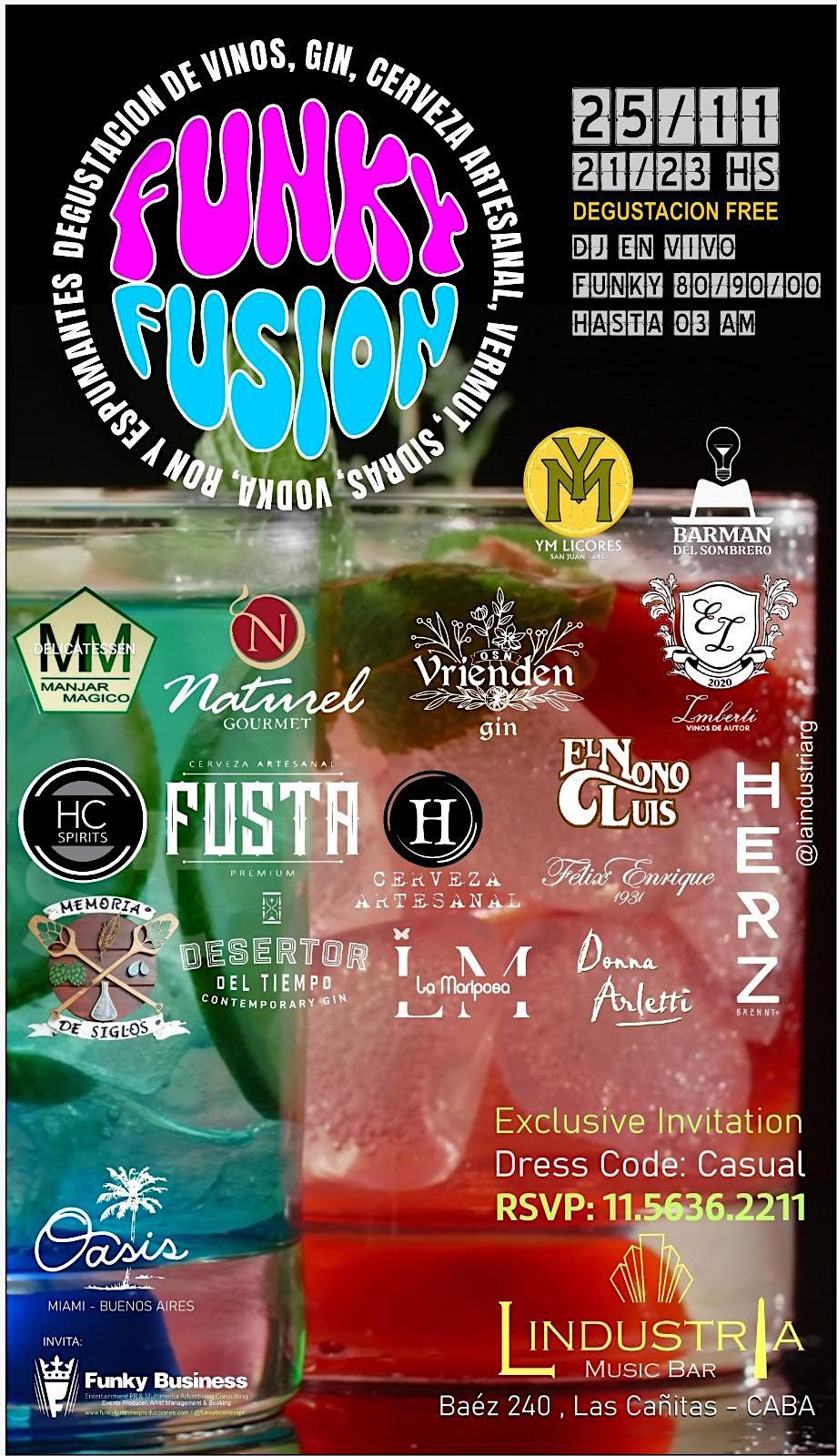 Funky Fusion-Degustacion de Gin, Vinos, Cervezas Artesanales y Otros ...