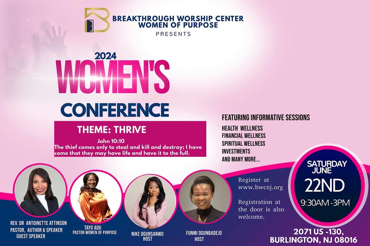 BWC 2024 Womens Conference, 2071 US-130, Burlington, 23 June 2024 | AllEvents