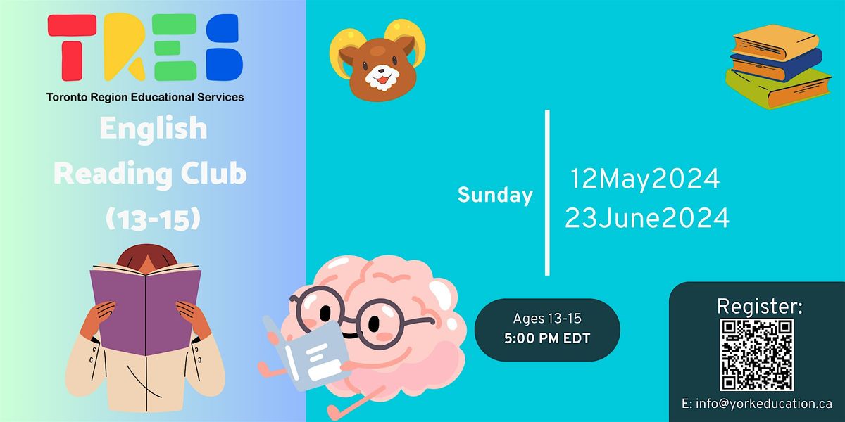 English Reading Club (13-15), May 12 to June 23 | Online Event | AllEvents