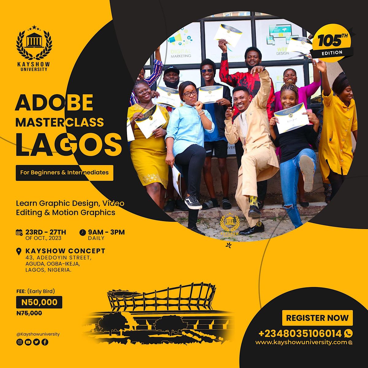ADOBE MASTER CLASS LAGOS - LEARN GRAPHICS DESIGN AND VIDEO EDITING ...