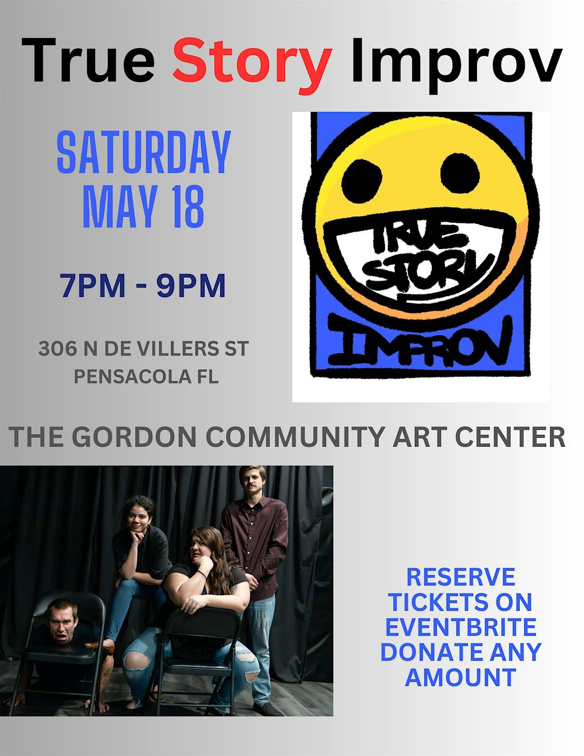 True Story Improv, The Gordon Community Art Center, North De Villiers ...