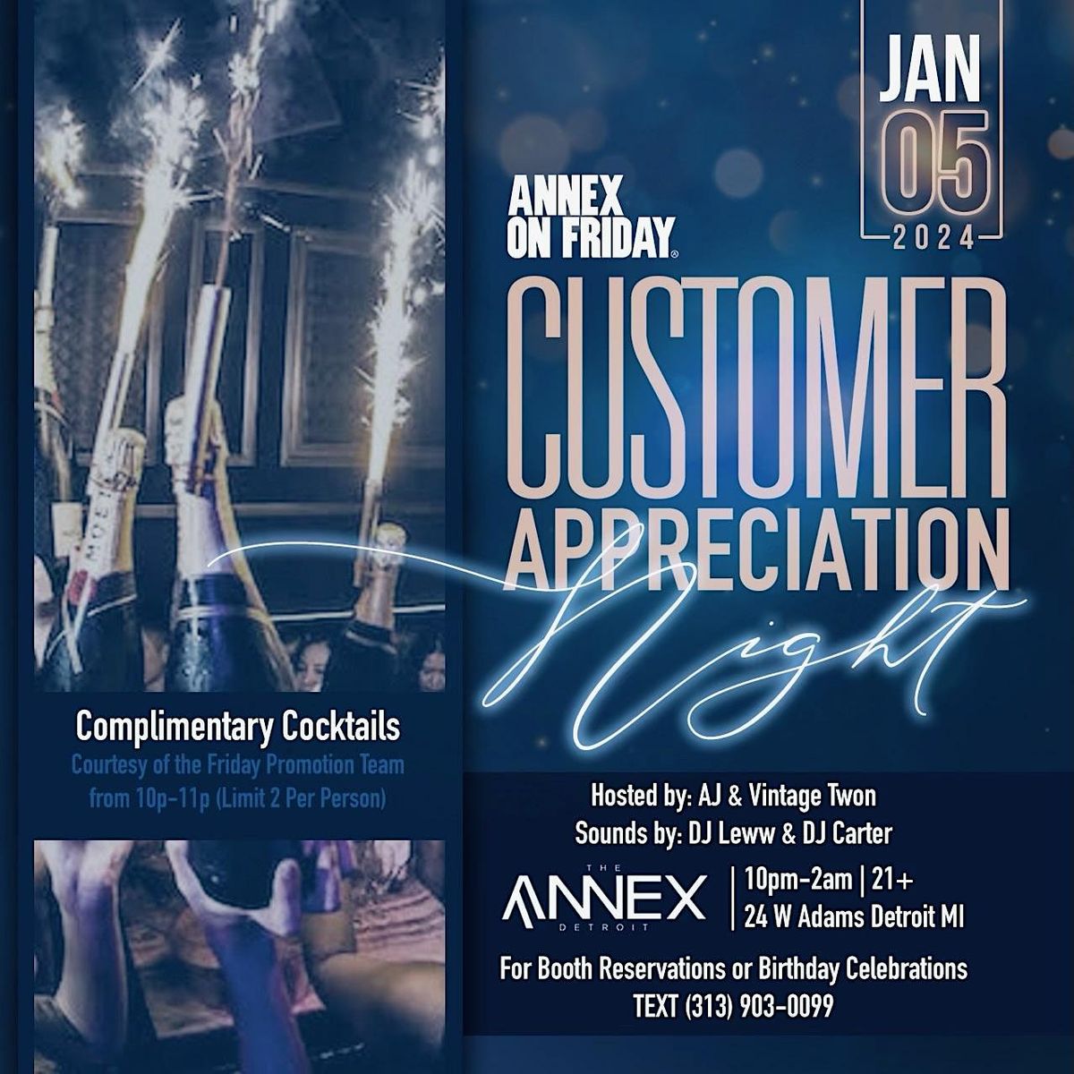 ANNEX FRIDAYS presents CUSTOMER APPRECIATION NIGHT, Annex Nightclub ...