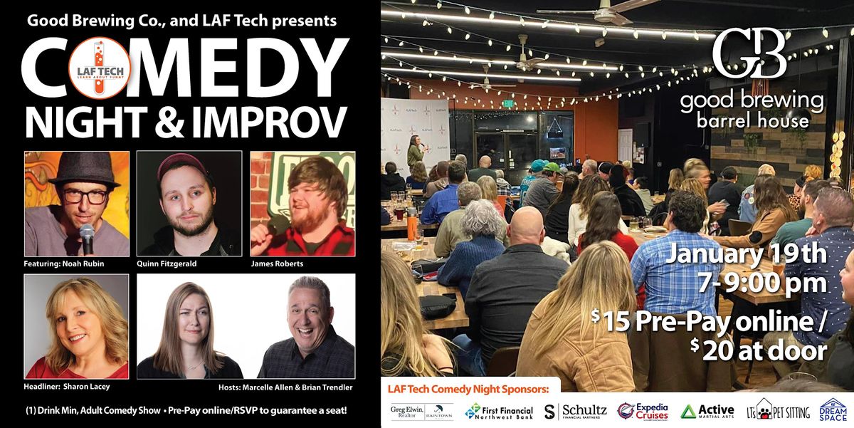 LAF Tech Comedy Night, Good Brewing Barrel House, Bothell, 19 January 2024 | AllEvents