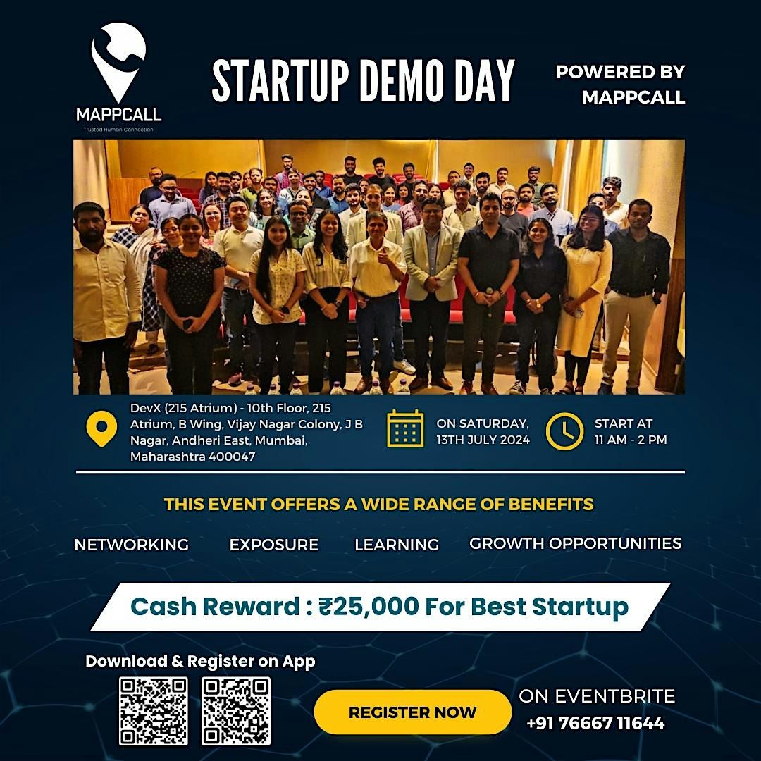 Startup Demo Day, DevX, Mumbai, 13 July 2024 | AllEvents
