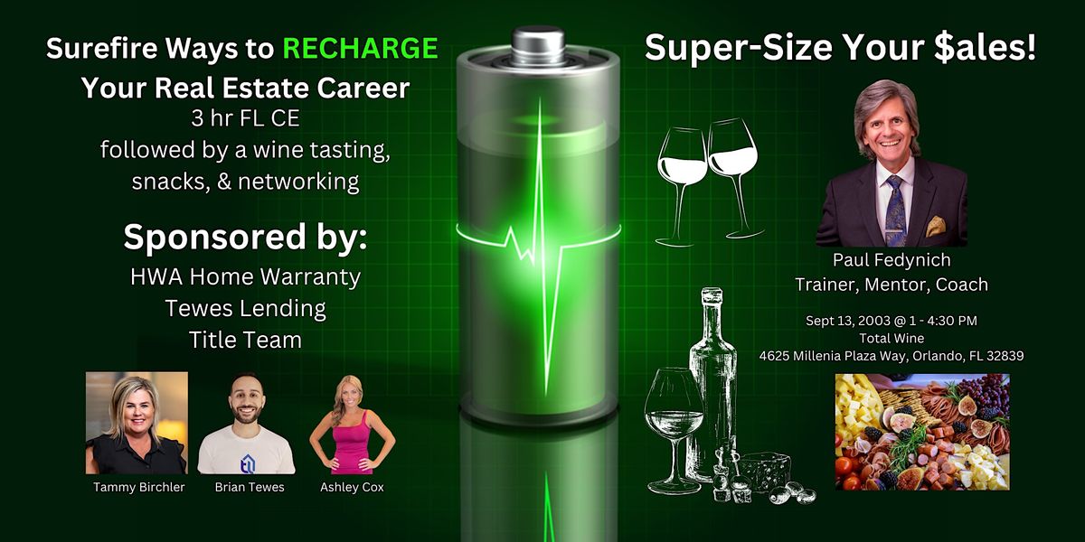 Surefire Ways to Recharge YOUR Real Estate Career - Super-Size YOUR ...