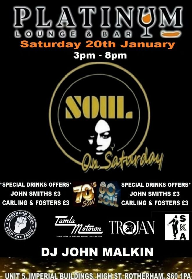 Soul On Saturday , Platinum Lounge & Bar, Rotherham, 20 January 2024 ...