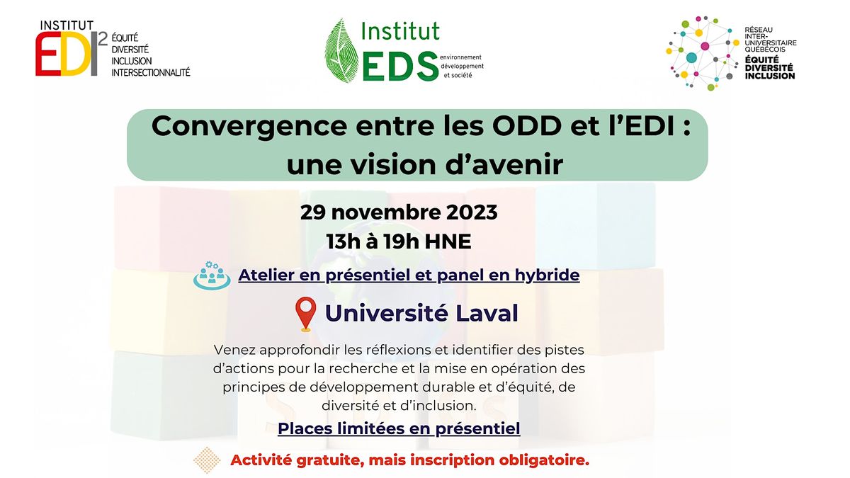 Convergences entre les ODD et EDI : une vision davenir, Laval ...