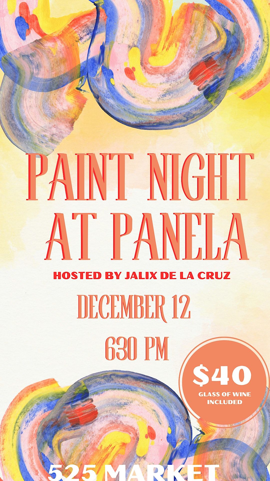 Paint Night @ Panela w/ Jalix Delacruz, Panela, Lowell, 12 December ...