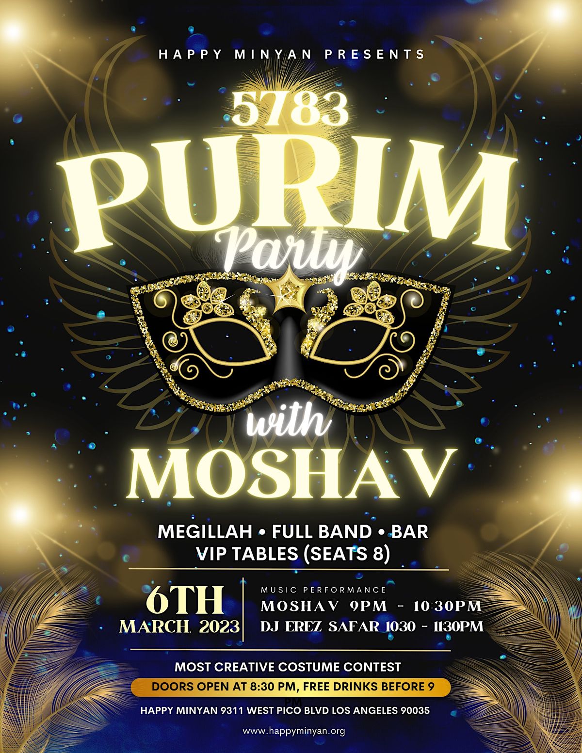 Purim party with MOSHAV, Happy Minyan, Los Angeles, 6 March to 7 March ...