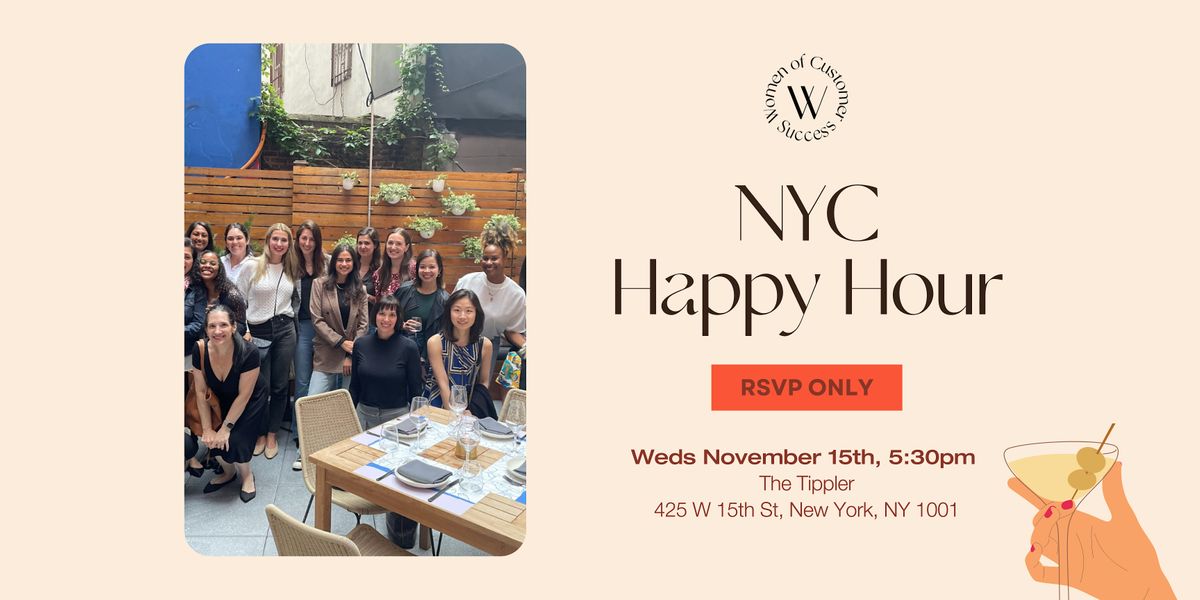 Women of Customer Success NYC Happy Hour Meetup, The Tippler, New York ...