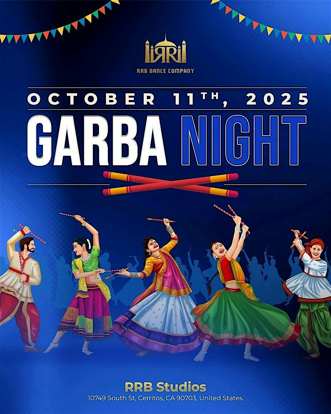 RRB Studios Presents Garba Night 2025, RRB Studios, Cerritos, 11 ...