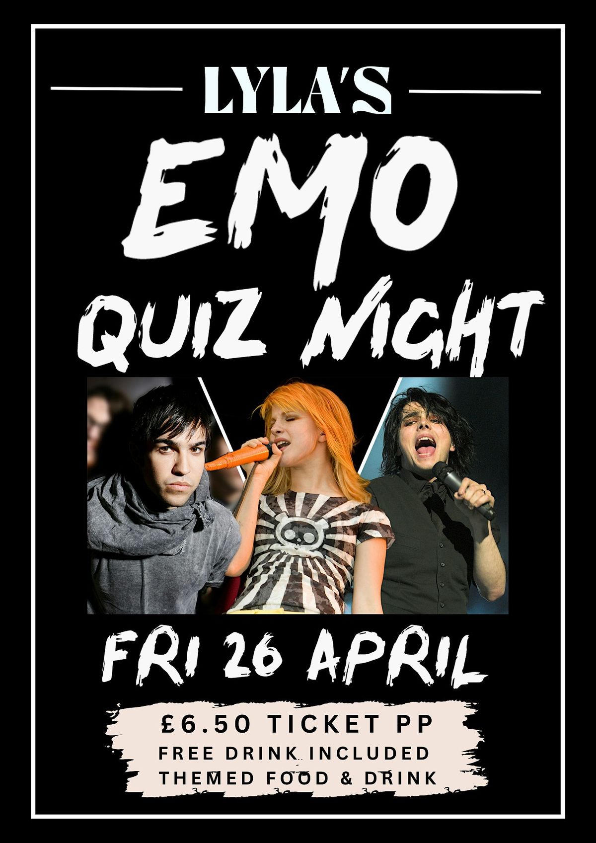 Lylas Emo Quiz, Lyla Belle's Cafe, Hartlepool, 26 April 2024 | AllEvents