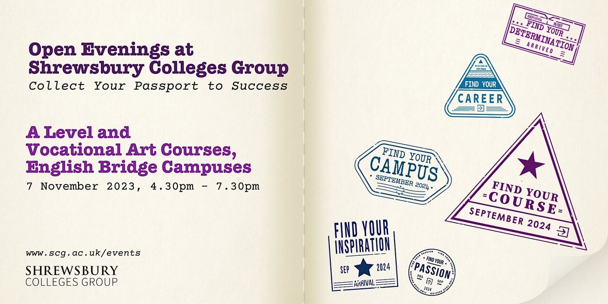 Open Evening 2023: English Bridge Campus #2, SCG English Bridge Campus, Shrewsbury, 7 November ...