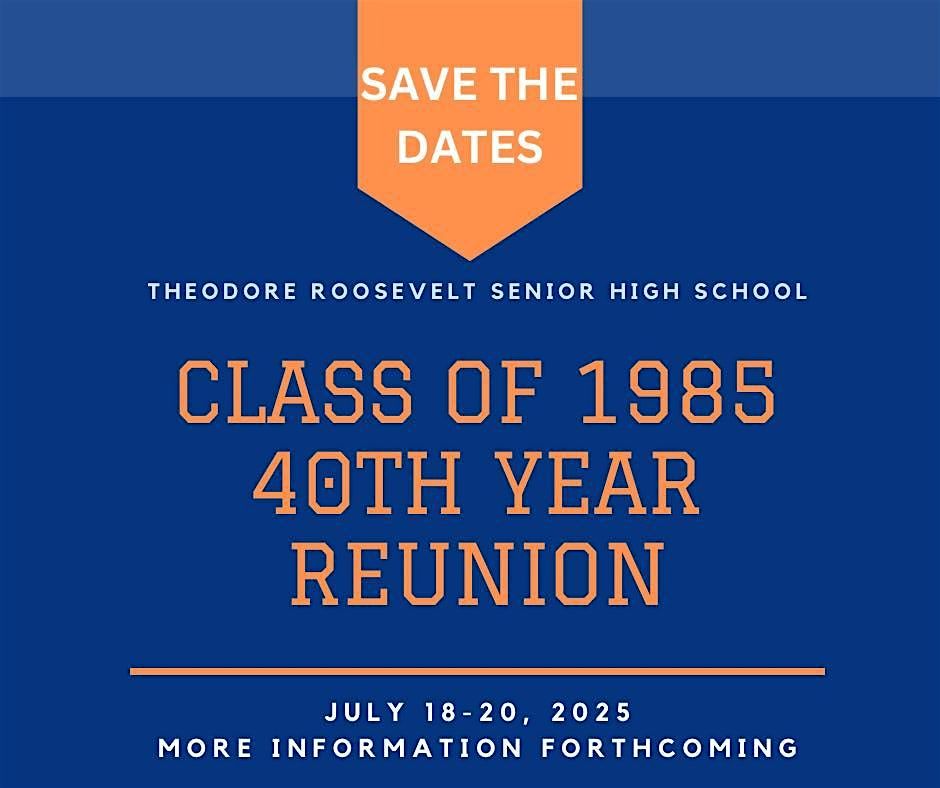 TRHS Class of 1985 40th Reunion - Meet-N-Greet, 7200 Hanover Dr ...